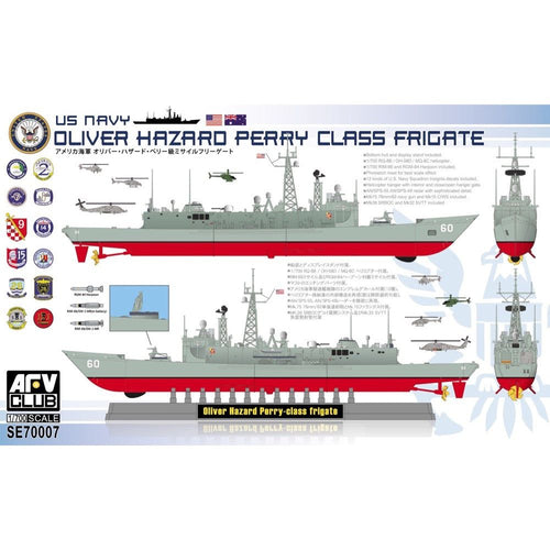 AFV CLUB 1/700 US Navy Oliver Hazard Perry Class Frigate *Aust Decals*