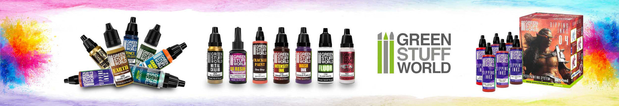 Acrylic, Metallic, Fluorescent & Effects from Green Stuff World Paints ...