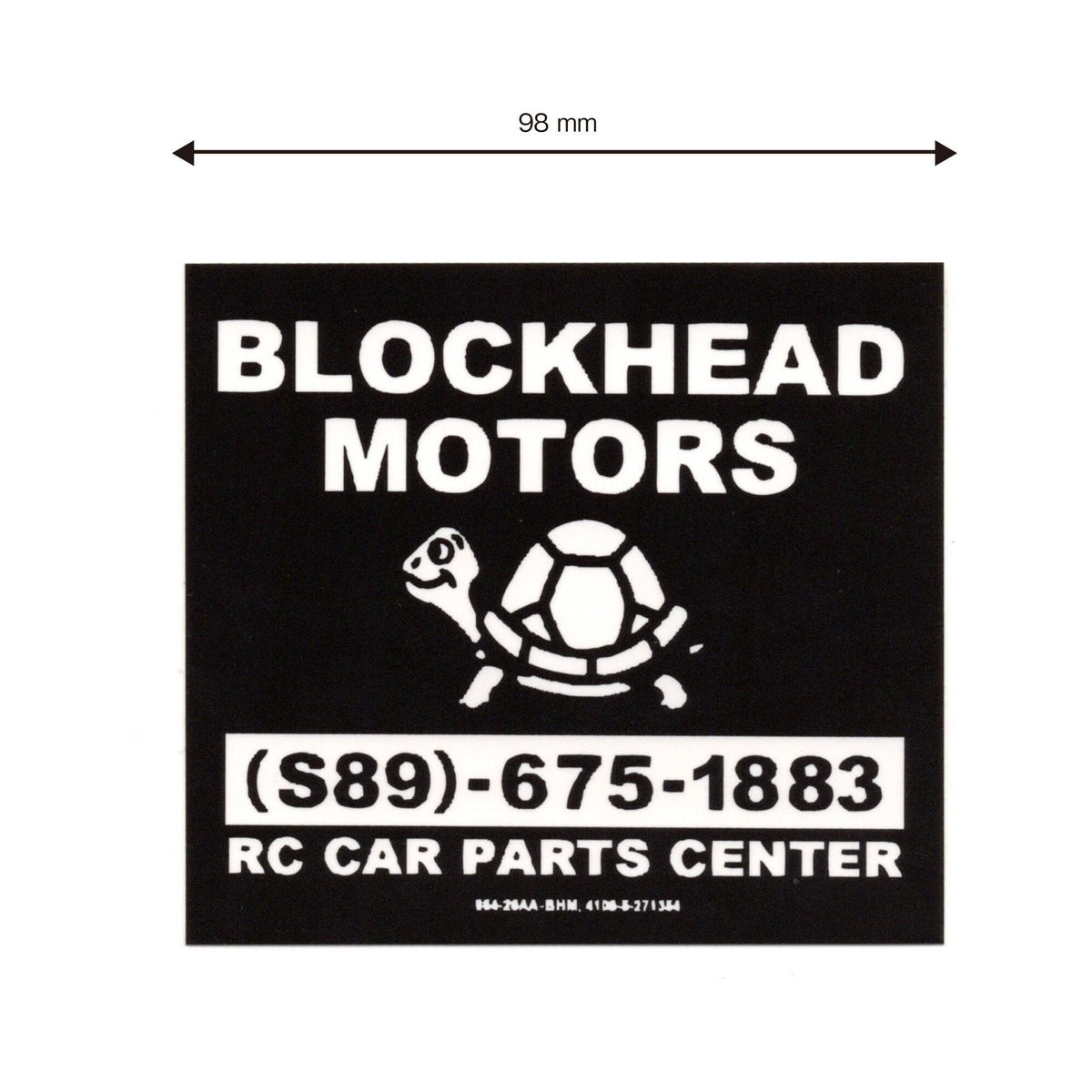 BLOCKHEAD MOTORS Big Label Sticker [Black]