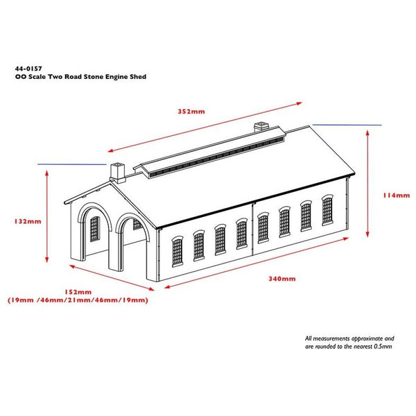 SCENECRAFT OO Two Road Stone Engine Shed