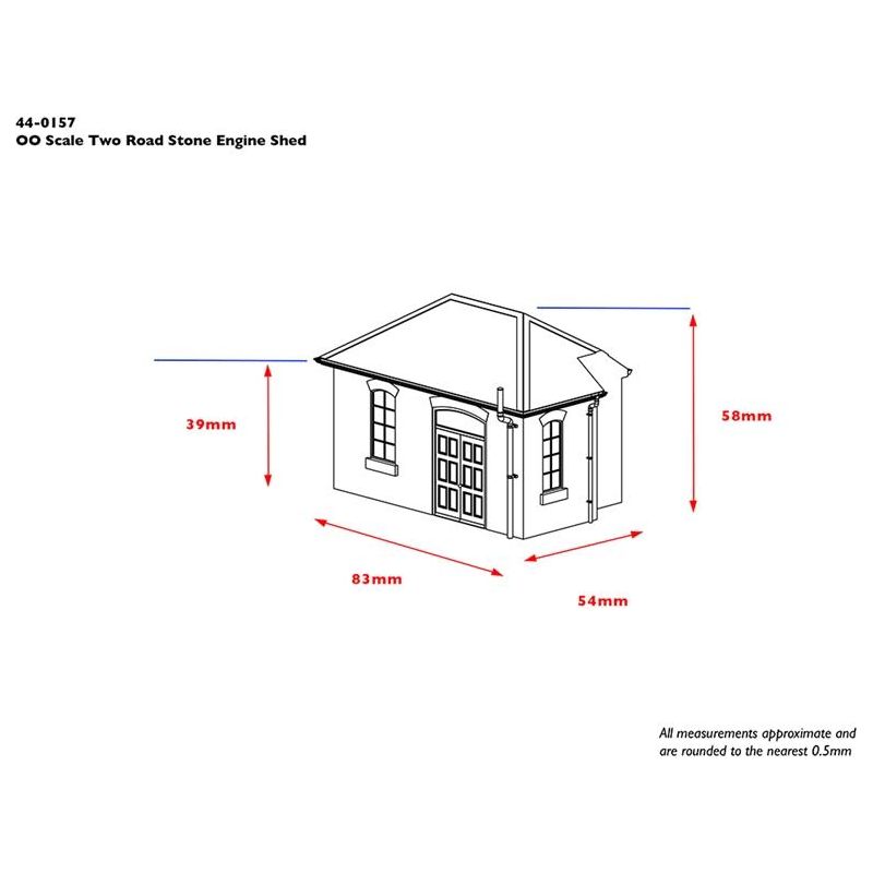 SCENECRAFT OO Two Road Stone Engine Shed
