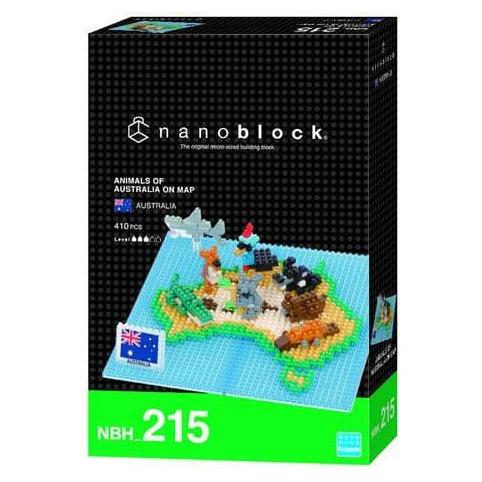 NANOBLOCK Animals of Australia on Map