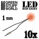 GREEN STUFF WORLD Micro LEDs - Red Lights - 1mm (0402 SMD)