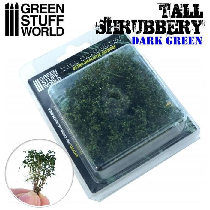 GREEN STUFF WORLD Tall Shrubbery - Dark Green